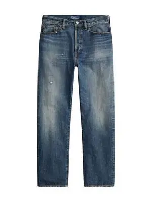 Ralph Lauren Straight-leg Distressed Denim Jeans
