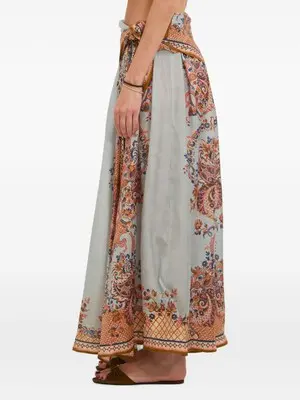 Zimmermann Mahon Printed Silk Maxi Dress - Blue