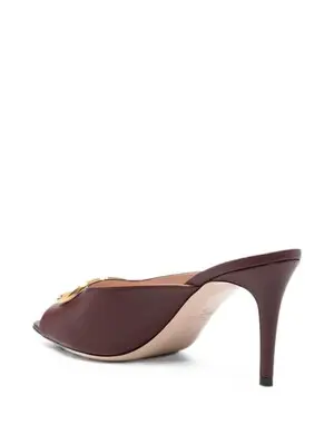 Valentino Garavani Vlogo Signature Leather Mules - Red