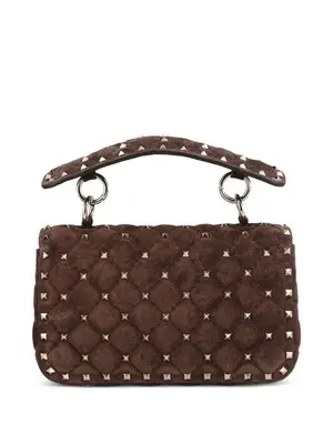 Valentino Garavani Rockstud Spike Small Leather Shoulder Bag - Brown