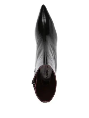 Khaite Sybil Leather Ankle Boots
