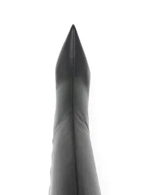 GIANVITO ROSSI Calf Leather Pointed-toe Knee-high Stiletto Boots