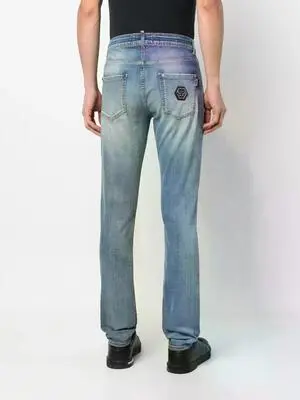 Philipp Plein Hexagon Straight Leg Jeans