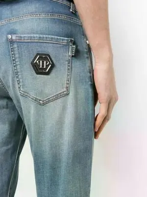 Philipp Plein Hexagon Straight Leg Jeans