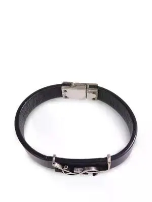 Saint Laurent Logo-appliqué Leather Bracelet