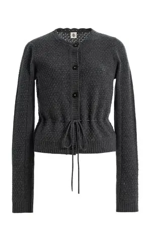 THE GARMENT Belted Wool-cashmere Cardigan - Grey