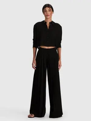 Alice + Olivia Leon Button Down - Black
