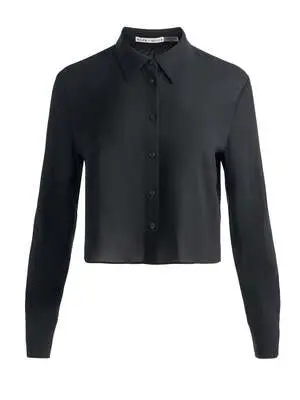Alice + Olivia Leon Button Down - Black