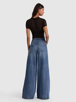 Alice + Olivia Whitney Sheer Seamed Bodysuit