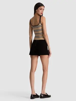 Alice + Olivia Mace Leather Mini Skort