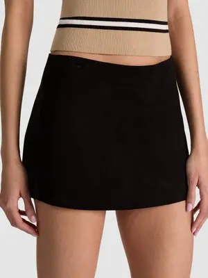 Alice + Olivia Mace Leather Mini Skort