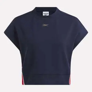 REEBOK Logo Short Sleeve Crewneck Sweatshirt