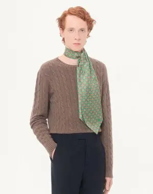 Valentino Garavani Silk Ascot With Pointy Motif