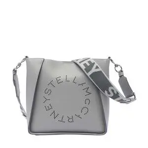 Stella McCartney Logo Perforated Crossbody Bag - Gray
