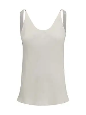 Brunello Cucinelli Silk Crêpe Sablé Top - Multicolor