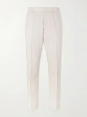 Paul Smith Straight-leg Linen And Wool-blend Trousers - Neutrals