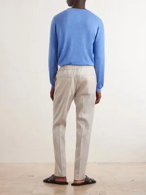 Paul Smith Straight-leg Linen And Wool-blend Trousers