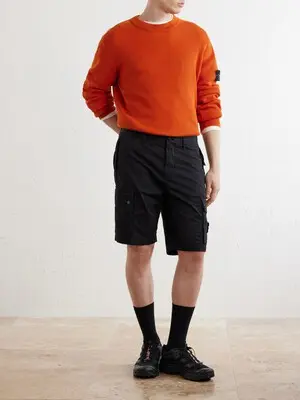 Stone Island Ribbed Cotton Crewneck Sweater