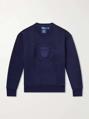 Polo Ralph Lauren Wimbledon Logo-embroidered Cotton Sweatshirt