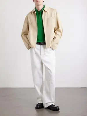 Loewe Cotton-twill Logo Embroidered Zip-up Jacket