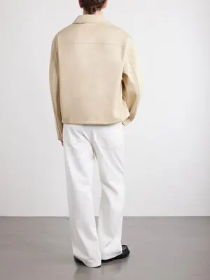 Loewe Cotton-twill Logo Embroidered Zip-up Jacket
