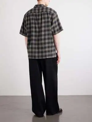 Our Legacy Checked Cotton And Wool-blend Shirt