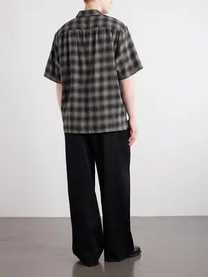 Our Legacy Checked Cotton And Wool-blend Shirt