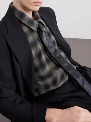 Our Legacy Checked Cotton And Wool-blend Shirt