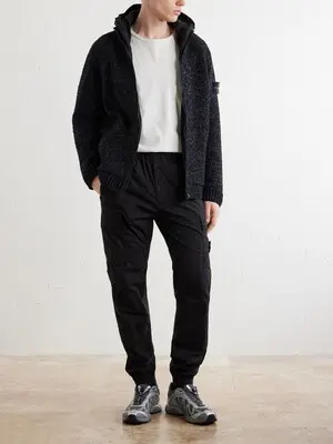 Stone Island Reversible Knitted Cotton-blend Shell Jacket