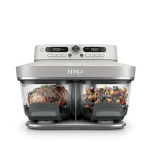 NINJA Crispi Dualzone Dual Basket Glass Air Fryer - Bone