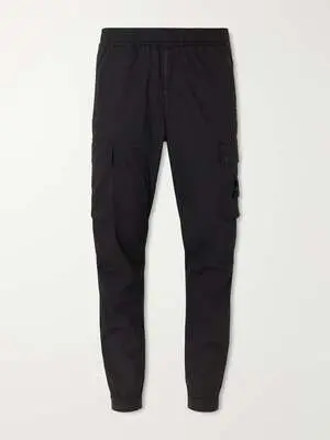 Stone Island Tapered Stretch Cotton-blend Cargo Trousers