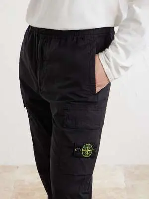 Stone Island Tapered Stretch Cotton-blend Cargo Trousers