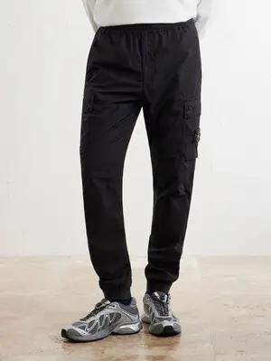 Stone Island Tapered Stretch Cotton-blend Cargo Trousers