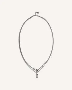 Alexander McQueen Skull Pendant Necklace - Silver