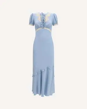 SELF-PORTRAIT Midi Dress In Viscose And Lace