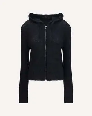 Our Legacy Alpaca-blend Zip-up Hoodie - Black