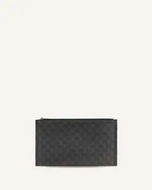 Gucci Essence Classic Large Pouch In Gg Canvas - Black