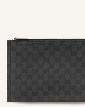 Gucci Essence Classic Large Pouch In Gg Canvas