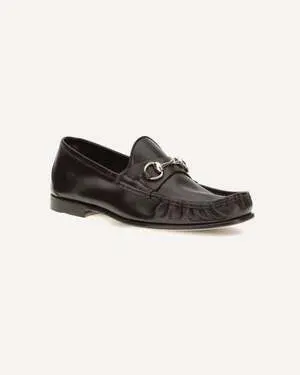 Gucci Lugano Leather Loafers - Brown