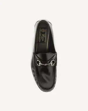Gucci Lugano Leather Loafers - Brown
