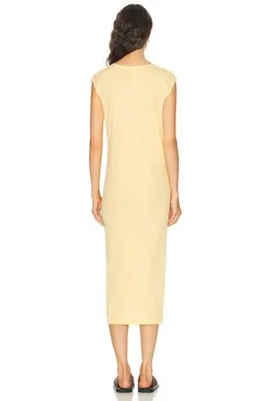 TOTEME Tie Waist Jersey Dress - Buttercup