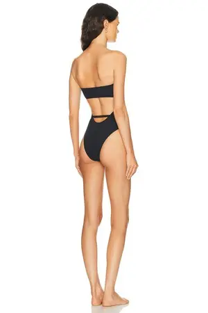 TROPIC OF C Strapless One-piece Swimsuit With Removable Waist Tie