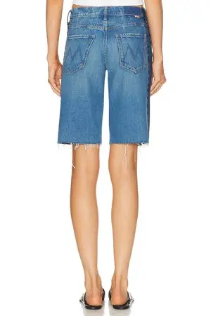 MOTHER The Mid Rise Maven Bermuda Fray Shorts - Double Stacked