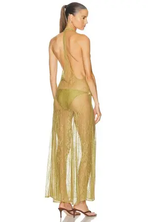 ADRIANA DEGREAS Lace Maxi Dress