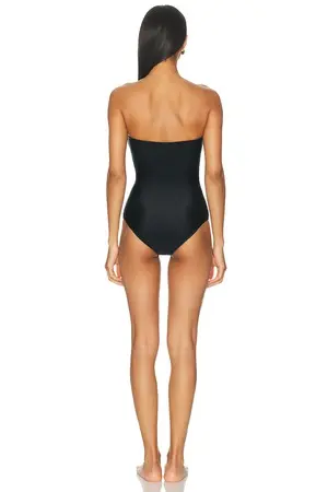 ADRIANA DEGREAS Belted Strapless One Piece Swimsuit