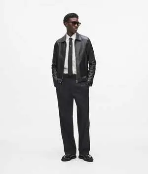 Karl Lagerfeld Leather Zip-up Jacket