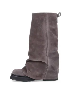 Attico Robin Suede Boots - Brown