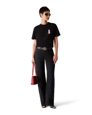 Casablanca Denim Monogram Straight Leg Jeans