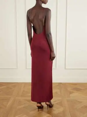 Saint Laurent Chain-detail Jersey Maxi Dress