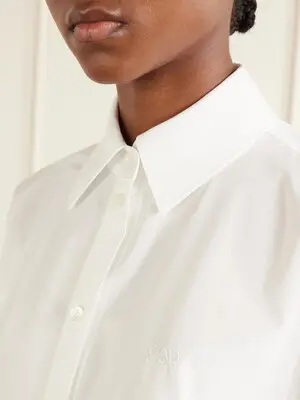 Loewe Logo-embroidered Cotton-poplin Shirt